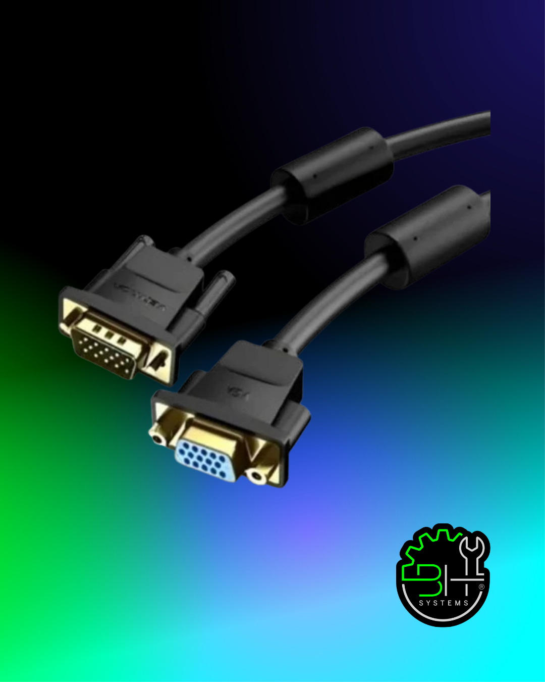 Cable VGA 2m Monitor Video Con Filtro De Ferrite Vention - BH SYSTEMS