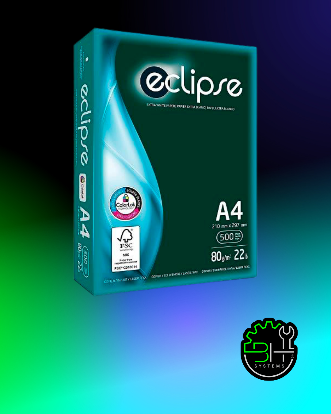 Resma Hoja Eclipse A4 80 Gr - BH SYSTEMS